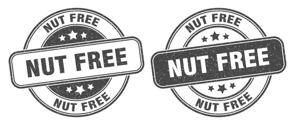 Nut free stamp nut free label round grunge sign Vector Image