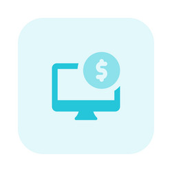 Payment software installed in desktop Royalty Free Vector