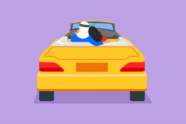 Character flat drawing back view of arab couple Vector Image