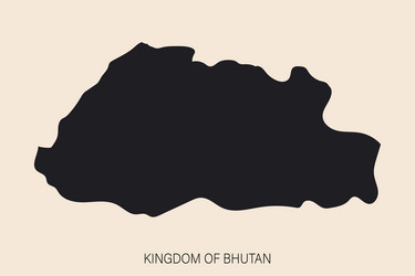 Highly detailed bhutan map with borders isolated Vector Image