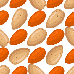 On theme big pattern identical types almond Vector Image