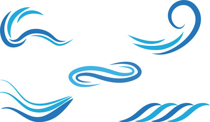 Wave graphic design template isolated Royalty Free Vector