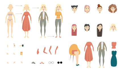 Female Character Side Vector Images (over 4,400)