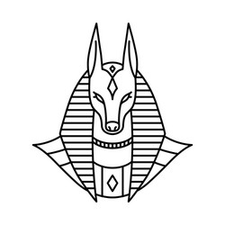 Anubis afterlife god icon high quality Royalty Free Vector