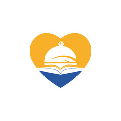 Food education logo design Royalty Free Vector Image