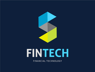 Modern Fintech Logo Concept Royalty Free Vector Image