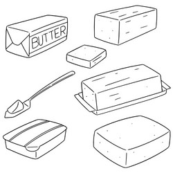 Set butter Royalty Free Vector Image - VectorStock