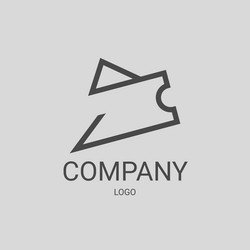 Ticket logo for business Royalty Free Vector Image