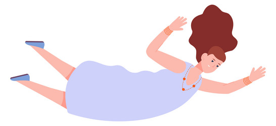 Floating person woman falling down girl flying Vector Image