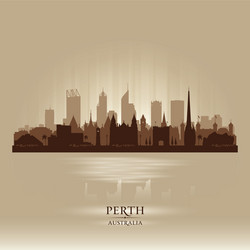 Perth City Skyline Silhouette Vector Images (94)