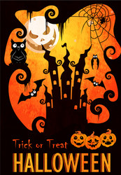 Retro halloween trendy 70s style comic ghost Vector Image