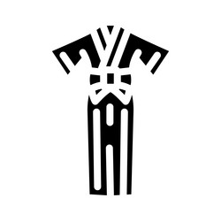 Miko shrine maiden shintoism color icon Royalty Free Vector