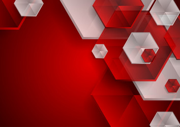 Red and grey abstract corporate background Vector Image
