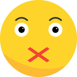 Silent Emoji Emoticon Vector Images (over 1,500)