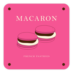 Simple macaron homemade macaron shop sign Vector Image