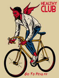 A bicycle riding bike Royalty Free Vector Image