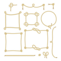 Rope frame set Royalty Free Vector Image - VectorStock