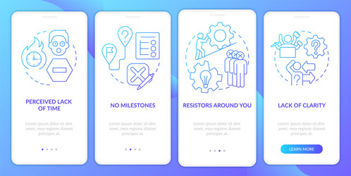 Remove barriers blue gradient onboarding mobile Vector Image