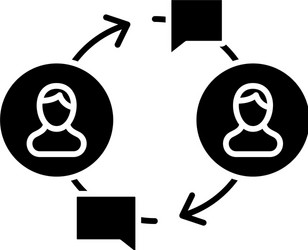 Implementation planning icon black sign Royalty Free Vector