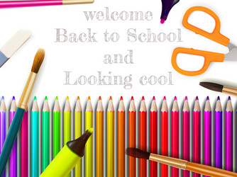 Modern school background with copyspace eps10 Vector Image
