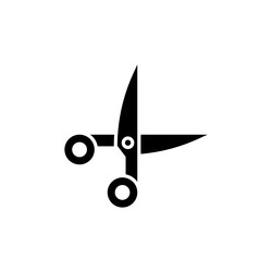 Scissors icon set trim symbol barber haircut Vector Image