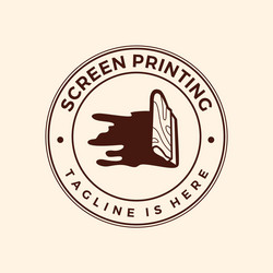 Screen printing silk screenprinting logo Vector Image