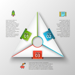 Blank triangle infographic backgrounds Royalty Free Vector