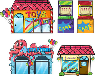 Toy shop Royalty Free Vector Image - VectorStock