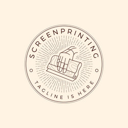 Screen printing silk screenprinting logo Vector Image