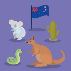 Ten australian items Royalty Free Vector Image