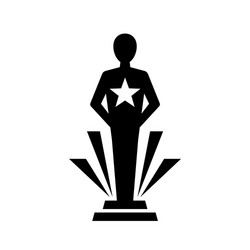 Award winner cup - logo icon on white background Vector Image