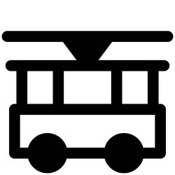 Cable car or sky tram for mass transit Royalty Free Vector