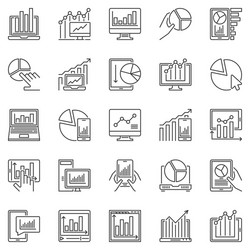 Graph in tablet pc Royalty Free Vector Image - VectorStock