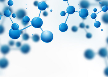 Molecule border design background atoms Royalty Free Vector