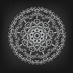 Vintage circle pattern in victorian style Vector Image
