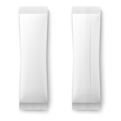 White Sachet Packaging Stick Pack Royalty Free Vector Image