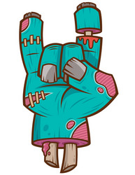 Cartoon a purple zombie hand Royalty Free Vector Image