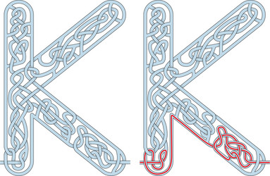 Easy alphabet maze - letter k Royalty Free Vector Image
