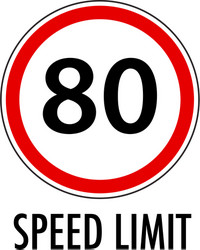 Red traffic sign on white background Royalty Free Vector