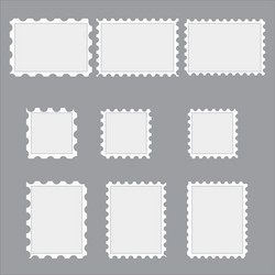 Set of postage stamp borders Royalty Free Vector Image