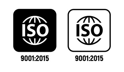 Iso 2701 standard certified seal label Royalty Free Vector