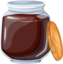 Cute chocolate spread bottle jar cartoon Vector Image