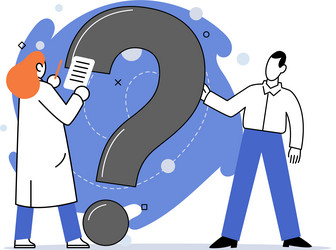 Question mark obtaining information of interest Vector Image