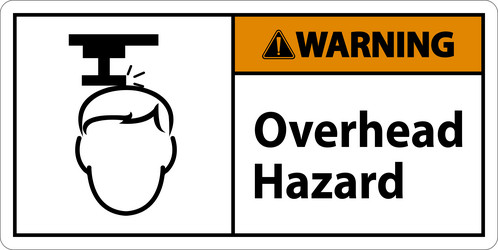 Safety first overhead loads sign on transparent Vector Image