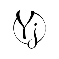 Calligraphy Lettering Script Font Y Vector Images (over 180)