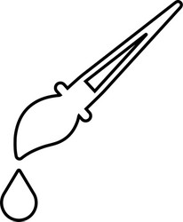 Inkpot ink outline icon line art Royalty Free Vector Image