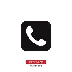 Telephone call button icon Royalty Free Vector Image