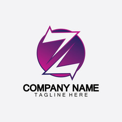 Letter z number 2 logo icon design template Vector Image