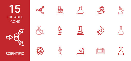 Scientific icons Royalty Free Vector Image - VectorStock