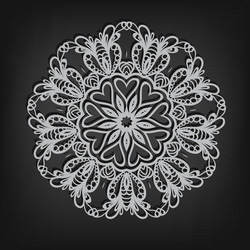 Vintage circle pattern in victorian style Vector Image